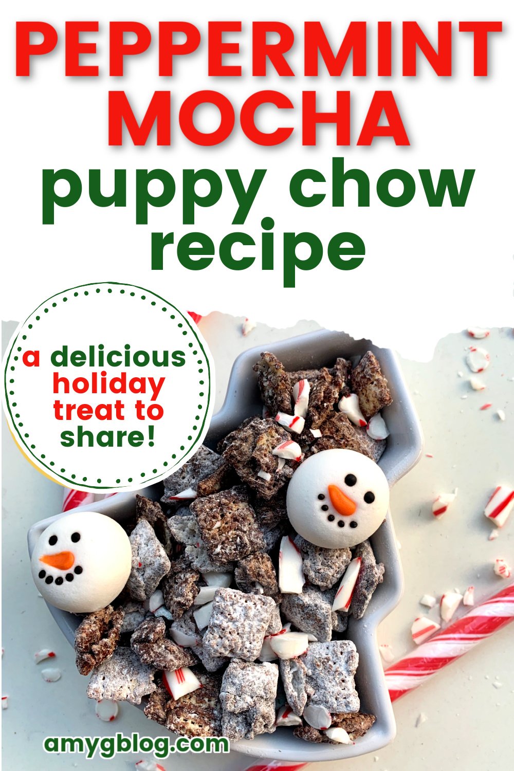 The Best Peppermint Mocha Puppy Chow - Amy's Balancing Act