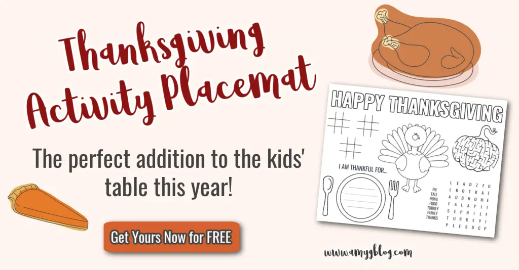 Free Thanksgiving Placemat Printable for the Kid's Table - Amy's ...